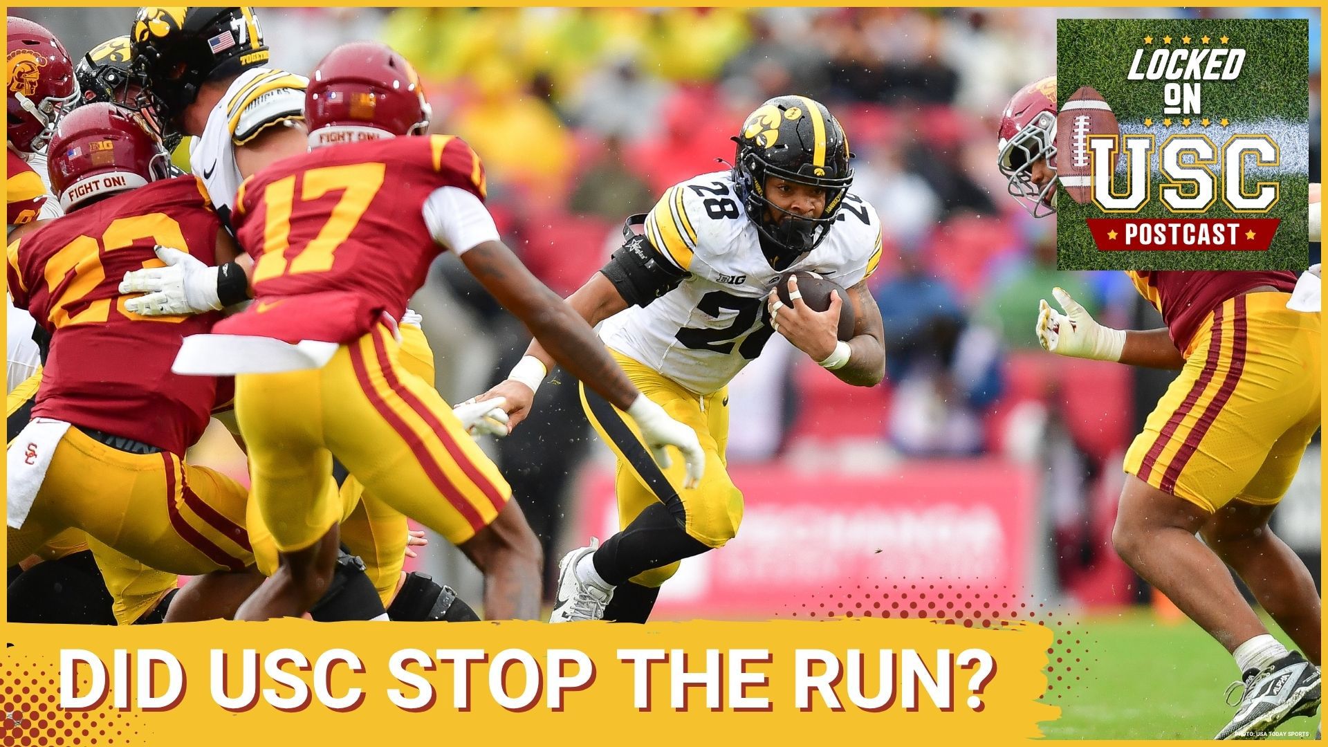 USC TROJANS POSTCAST: On a wet rainy field stopping the run was CRUCIAL ...