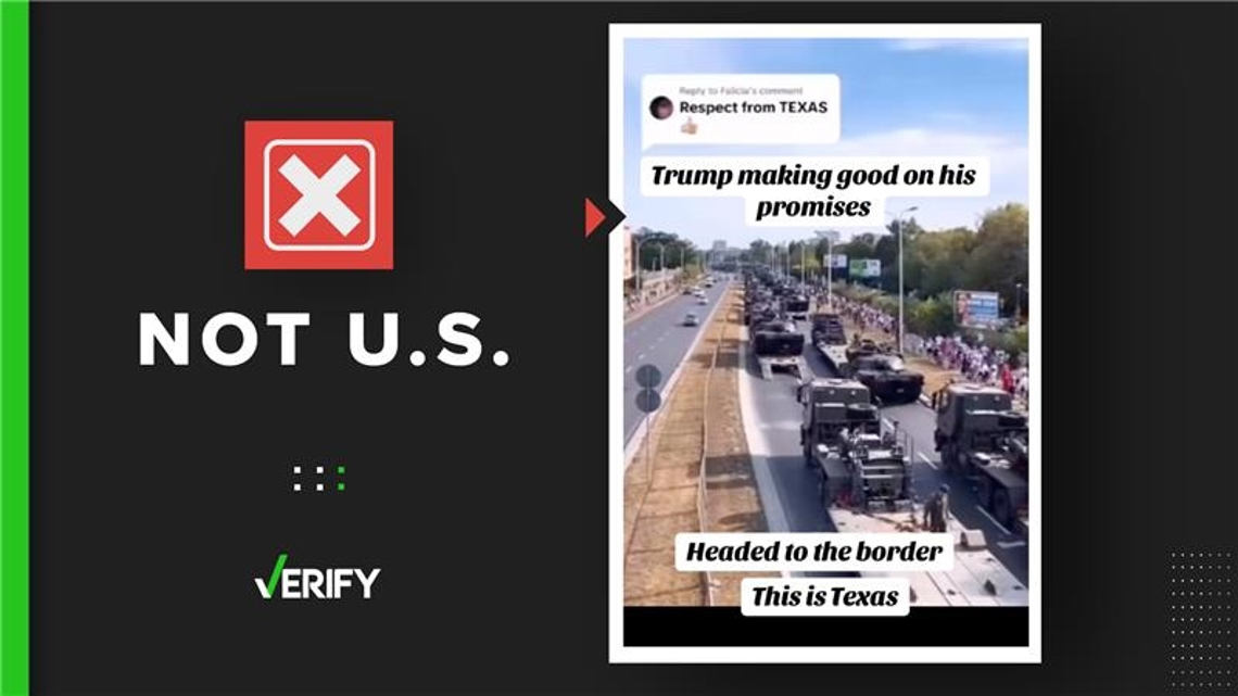 Video doesn’t show U.S. military convoy in Texas heading to the ...