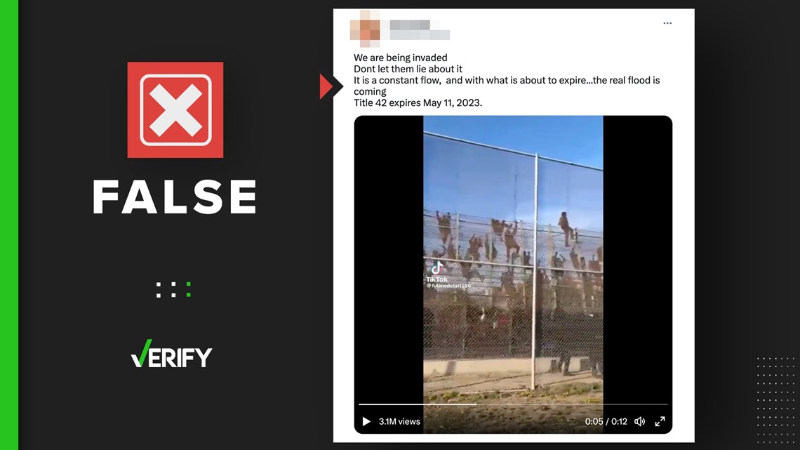 Video showing people scaling fence wasn't taken at US-Mexico border ...