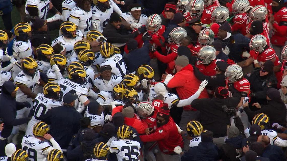 Ohio State-Michigan fight: Buckeyes and Wolverines brawl | khou.com