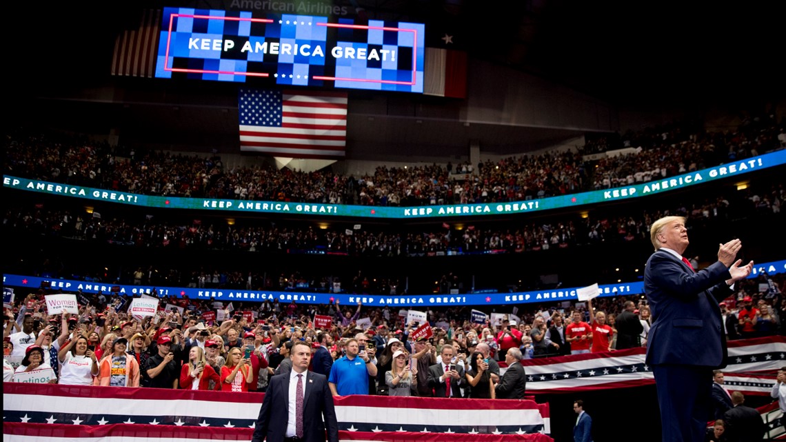 Crowd for Pres. Donald Trump's 'Keep America Great' campaign rally ...