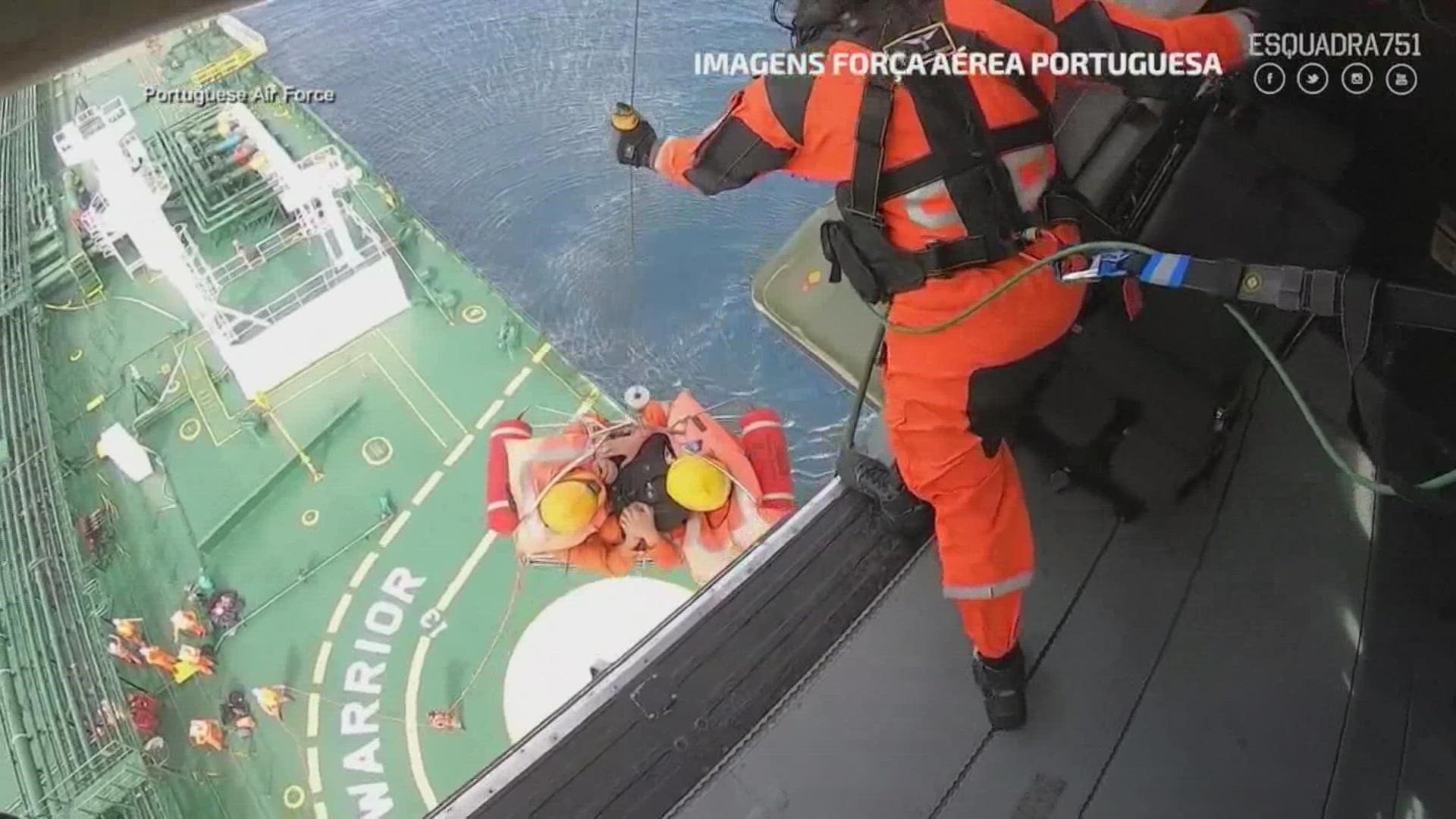 Cargo ship carrying cars sinks in ocean after fire | khou.com