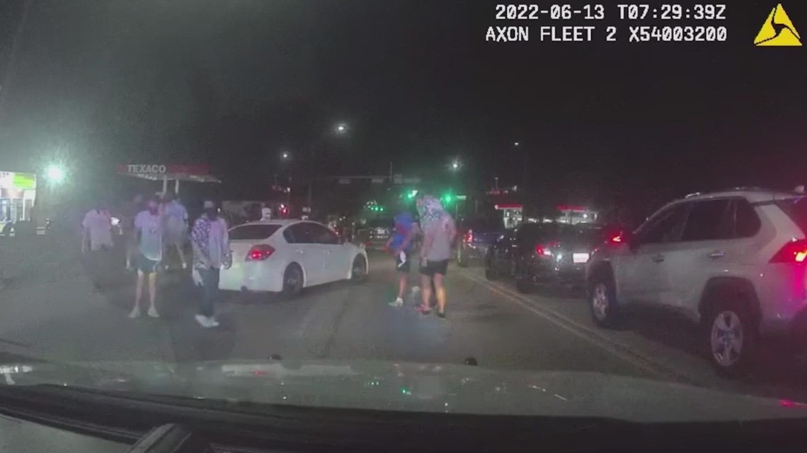 Street takeover participants shoot fireworks at North Texas cops | khou.com
