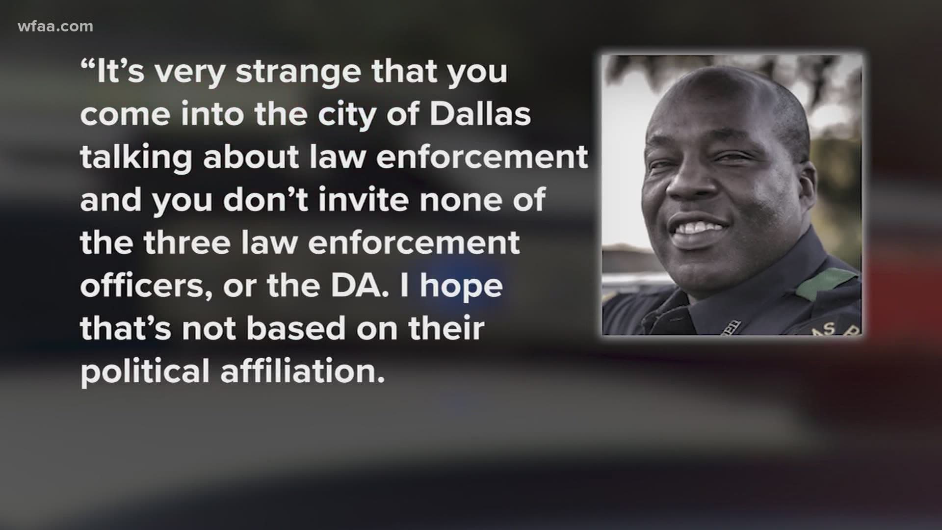 Dallas’s top law enforcement agents not invited to talk policing with ...