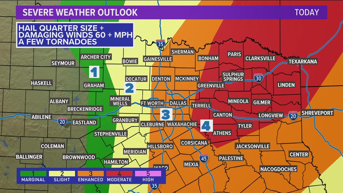 Dallas-Fort Worth weather forecast Friday: What does Level 4 mean ...