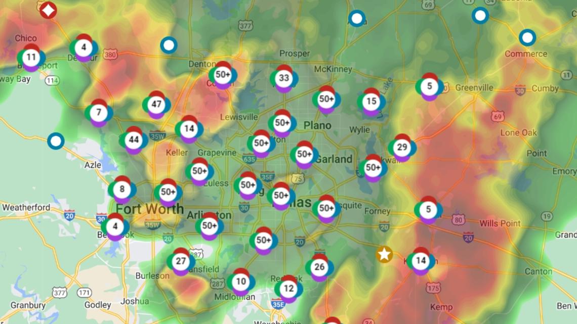 North Texas power outages: Latest Oncor map after storms | khou.com