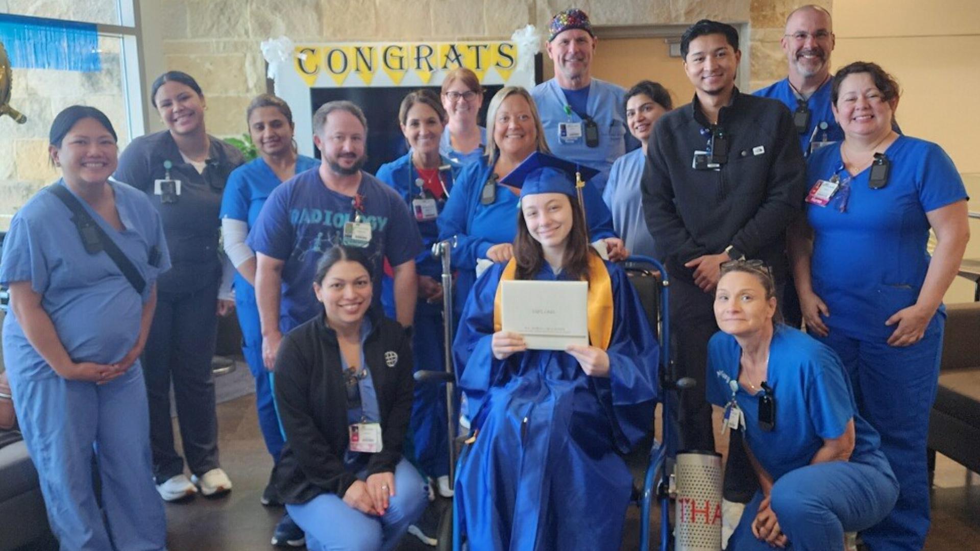Hospital throws surprise graduation for sick high school senior | khou.com