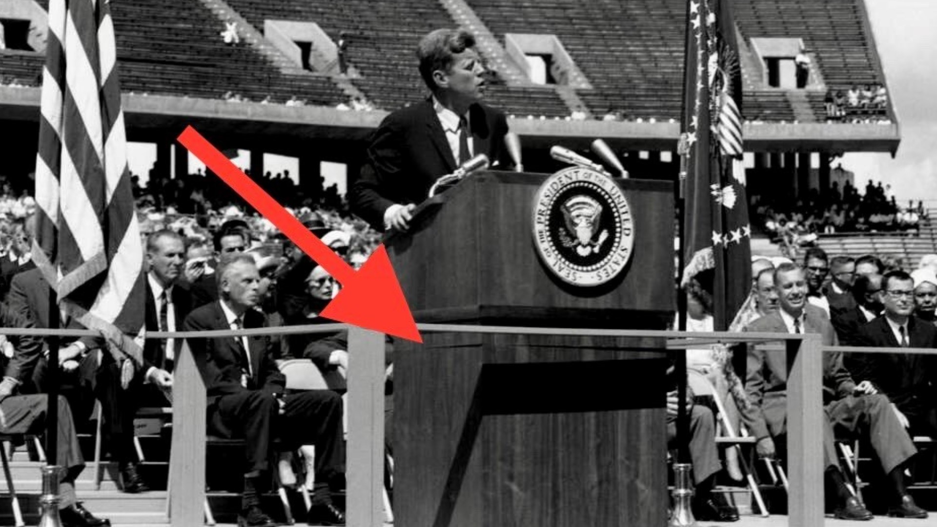 JFK moon shot speech: Lectern at Space Center Houston is a fake | khou.com