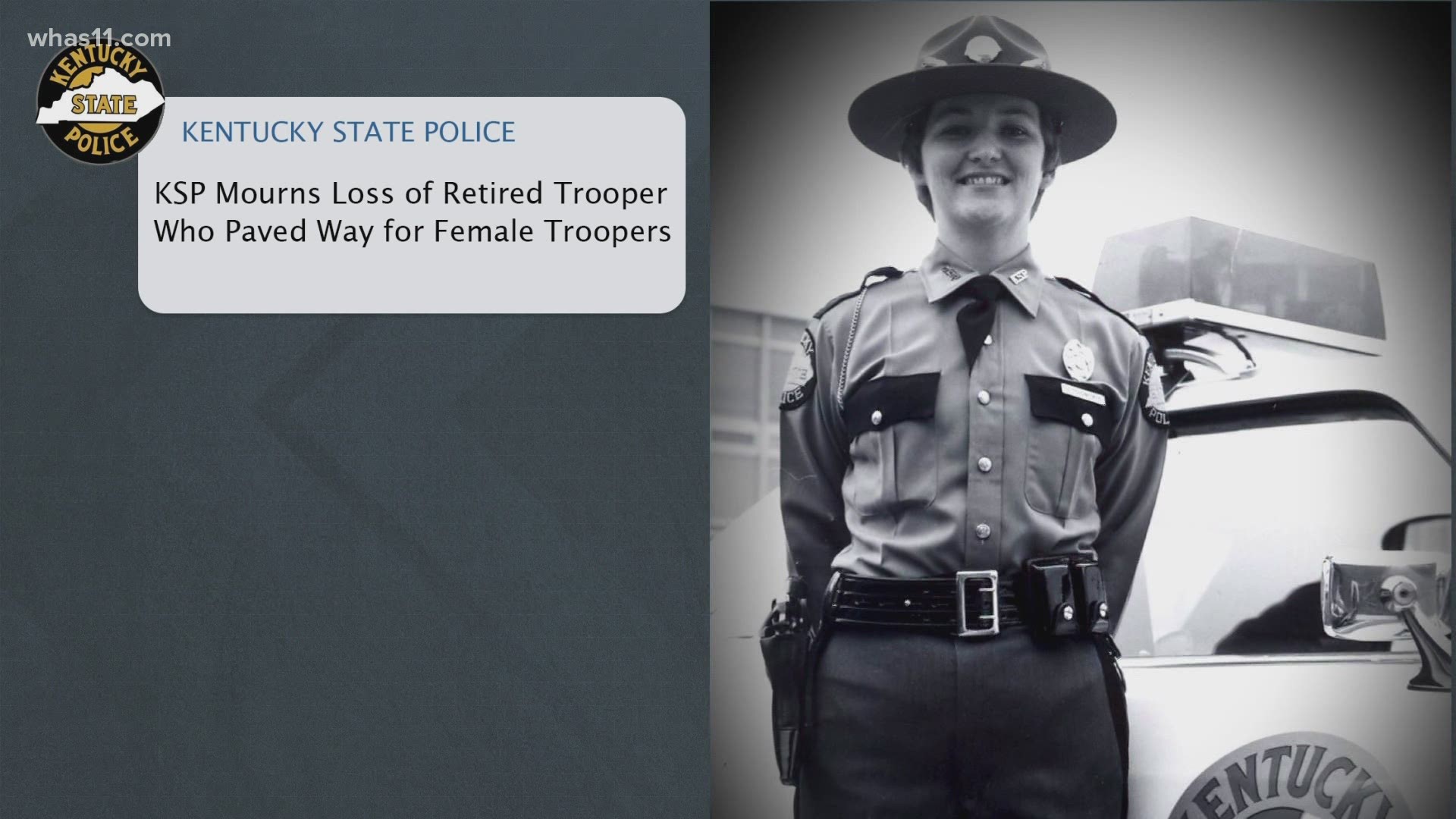 Kentucky State Police mourns loss of first female trooper | khou.com