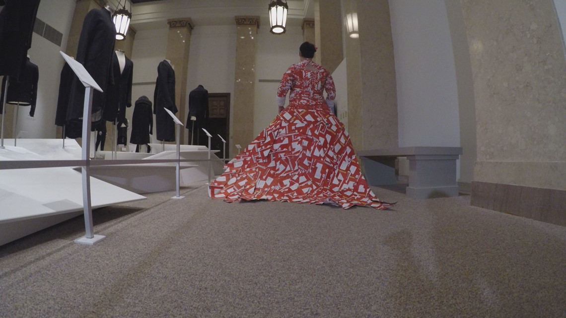 Akron woman transforms Netflix DVD collection into a wearable dress ...