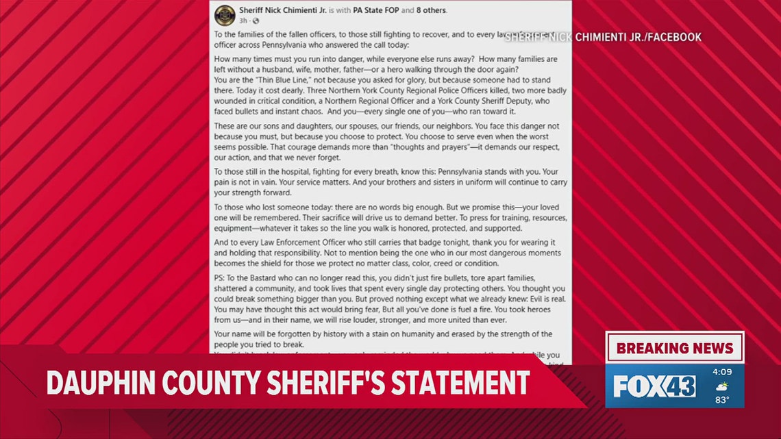 Prosecutor says stalking suspect ambushed Pennsylvania police officers | FULL PRESS CONFERENCE ...