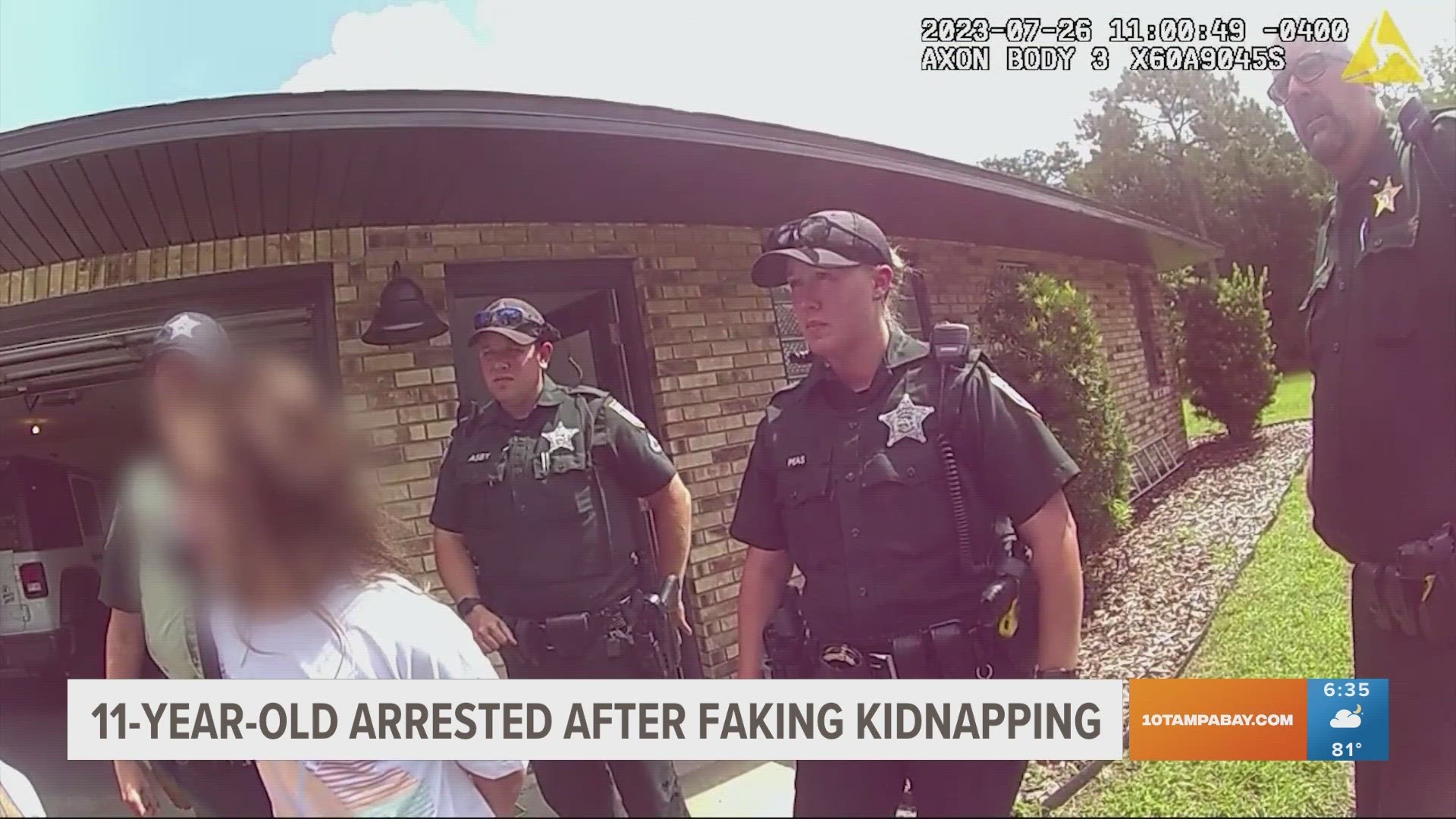Florida 11-year-old arrested for reporting fake kidnapping | khou.com