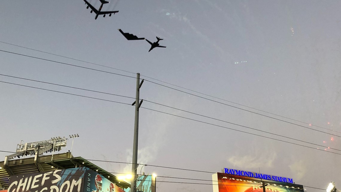 Air Force does historic flyover during Super Bowl national anthem ...